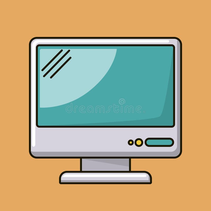 Computer desktop icon stock vector. Illustration of screen - 75952810