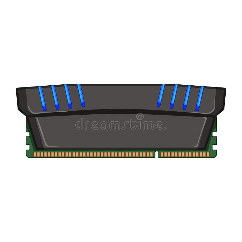 Computer Desktop Memory Cartoon Vector Illustration Stock Vector ...