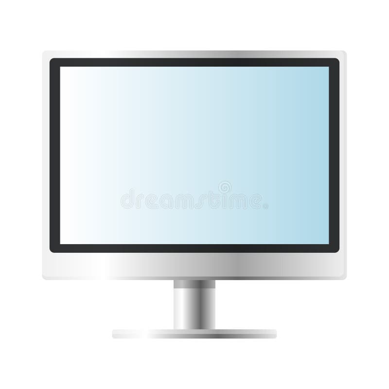 Computer Desktop Monitor Screen Cartoon Illustration Stock Vector ...