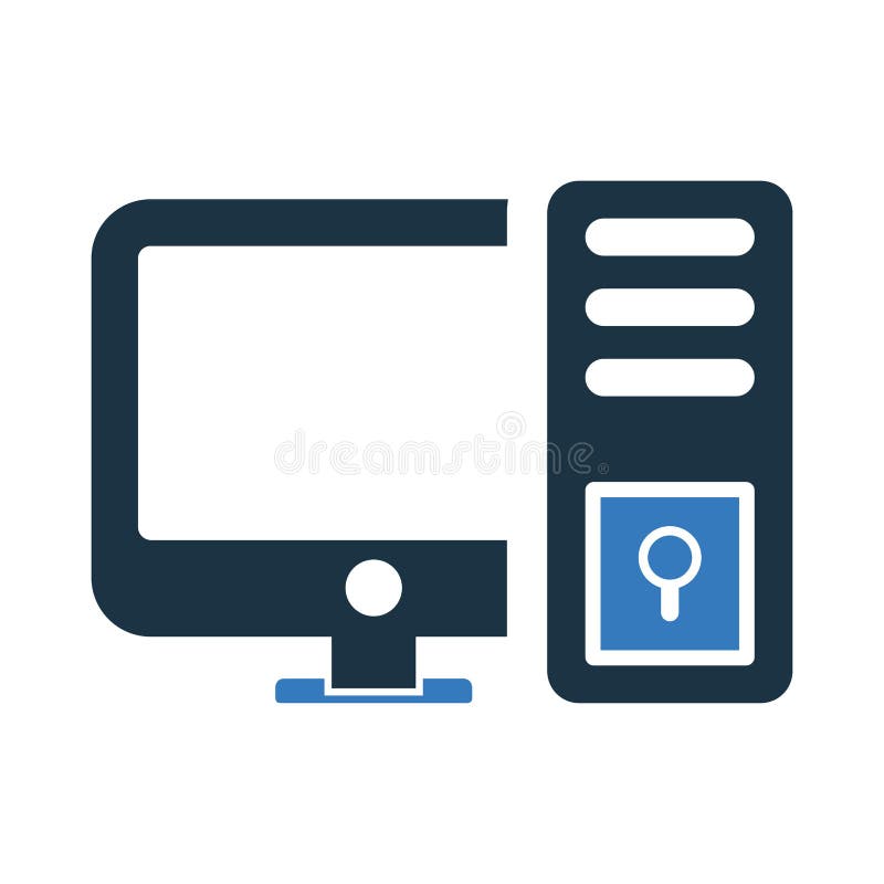 Computer, Desktop, Pc Icon. Simple Editable Vector Illustration Stock ...