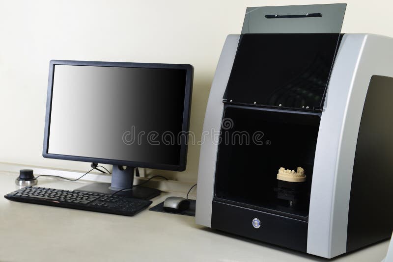 Computer on desktop stock photo. Image of diagnostic - 55519016