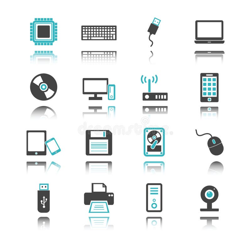 Computer and Device Line Icons Stock Vector - Illustration of line ...