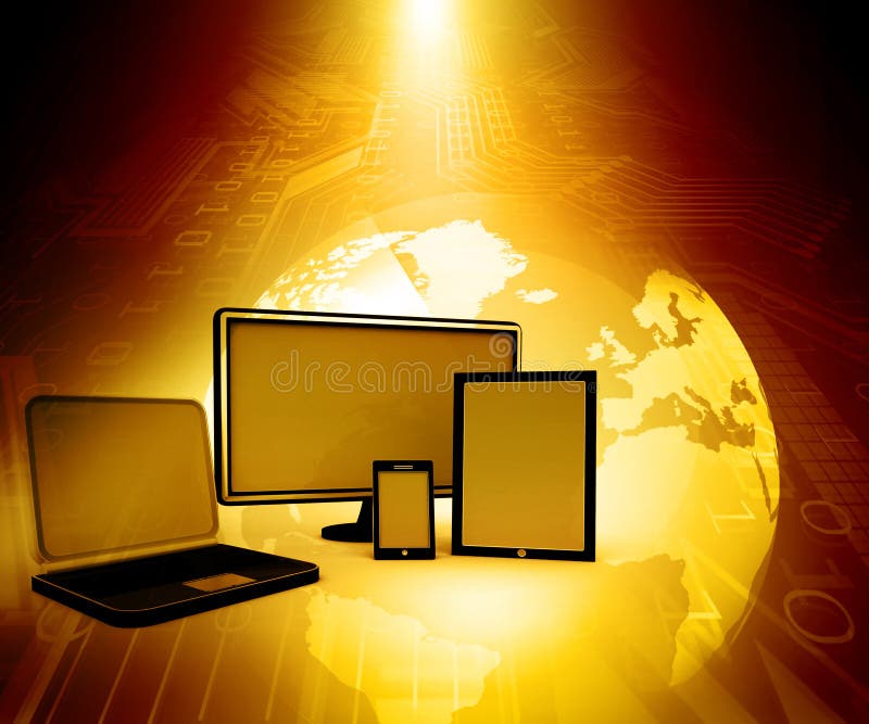 Computer Devices stock illustration. Illustration of tech - 50592779