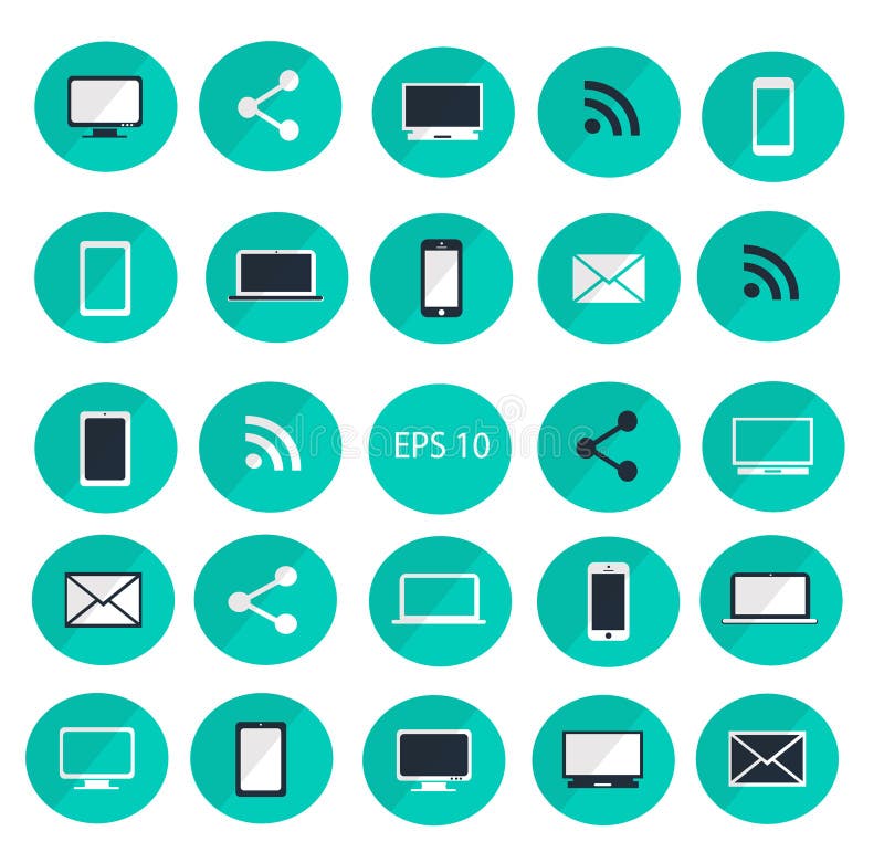 Computer devices icons stock vector. Illustration of abstract - 59643940