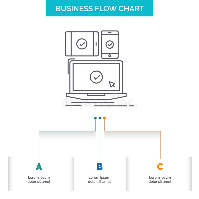 Computer, Devices, Mobile, Responsive, Technology Business Flow Chart ...