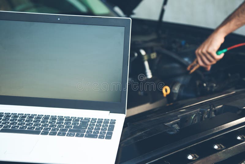 Computer Diagnostics of the Car. Stock Image - Image of computer ...