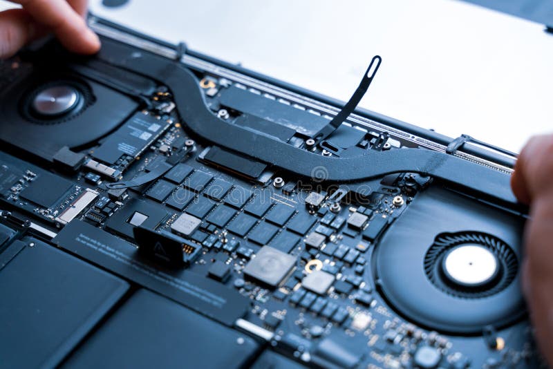 Computer Diagnostics. Maintenance Repair Engineer Support Stock Image ...