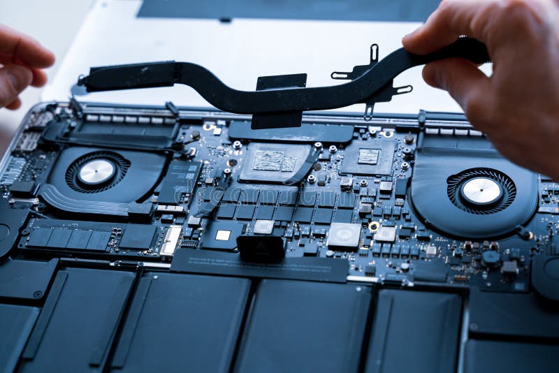 Computer Diagnostics. Maintenance Repair Engineer Support Stock Photo ...