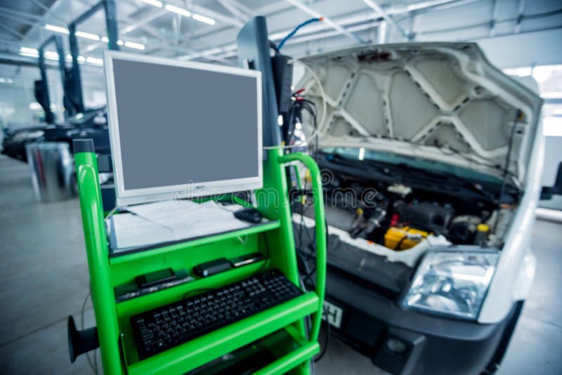 Computer Diagnostics in the Service Station. Car Service Stock Photo ...