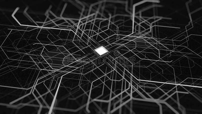 Computer Diagram of Moving Networks of Internet. Animation Stock Image ...