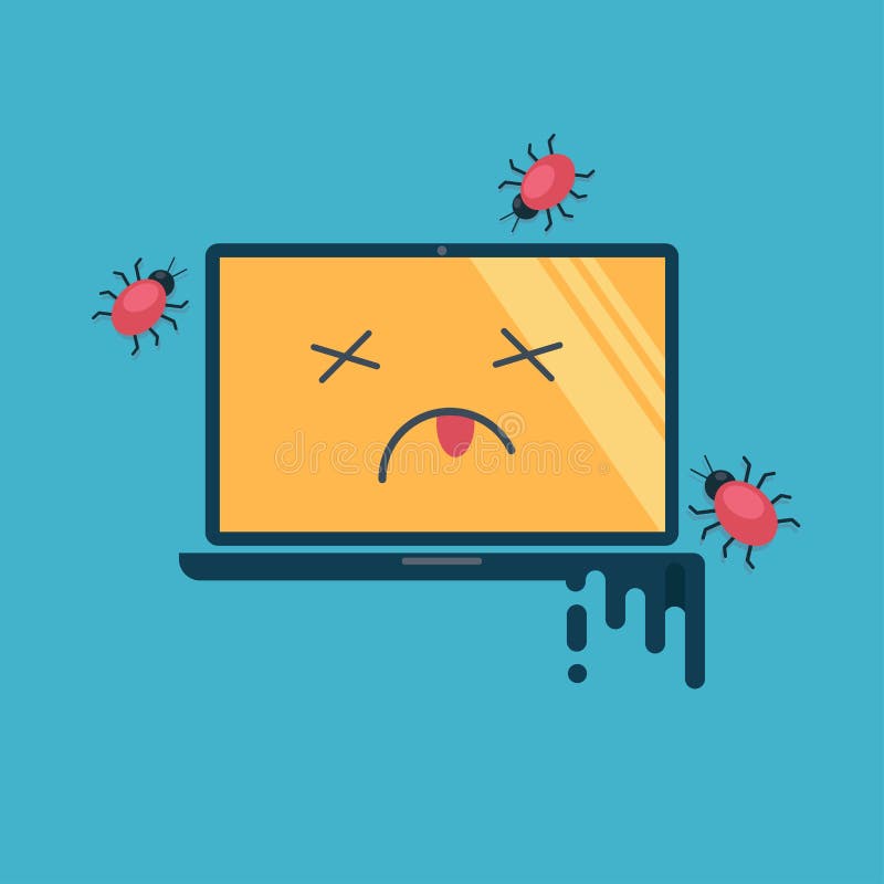 Dead computer stock vector. Illustration of greeting - 17376192