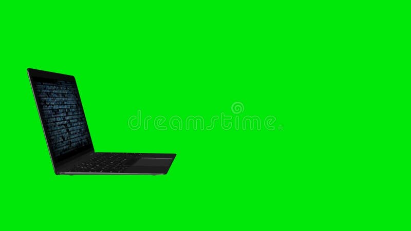 Computer Digital Code. Encrypted Data on Computer. Green Screen. 59 ...