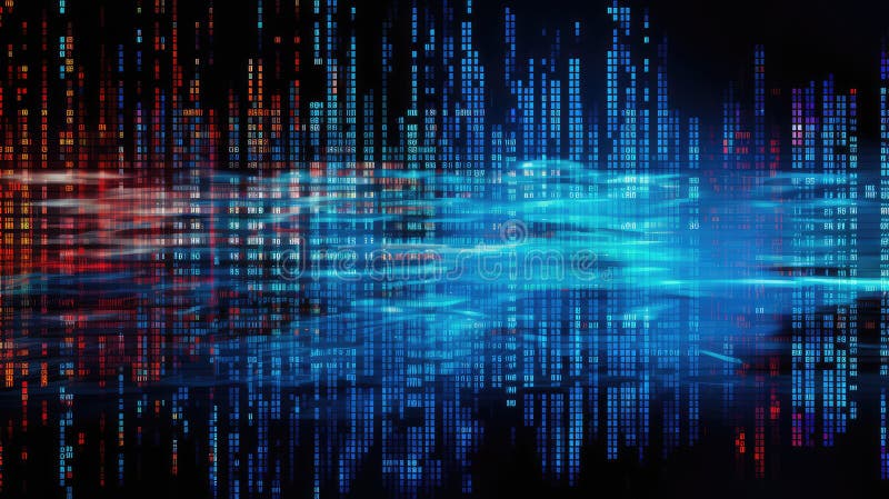 Computer Digital Data Abstract Stock Illustration - Illustration of ...