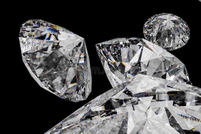 Luxury Diamond Gem, 3d Rendering Stock Photo - Image of rich, jewelry ...