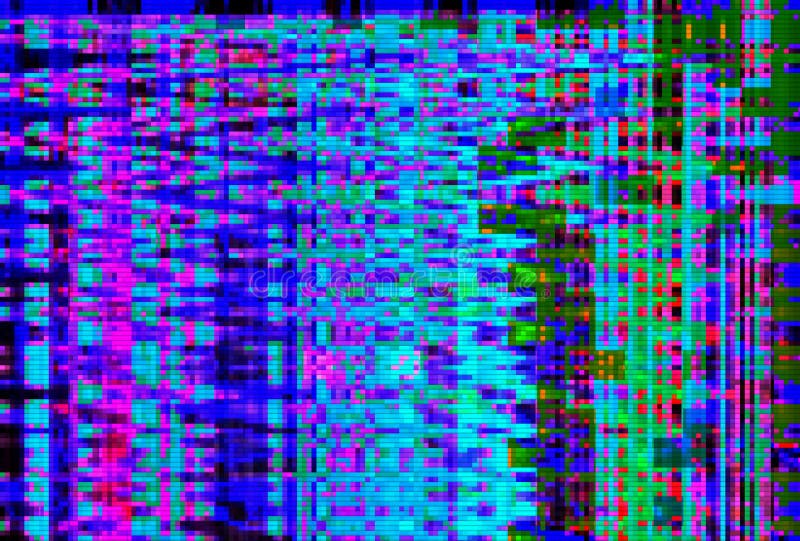 Computer Digital Glitch Abstract Background, Pixel Black Stock ...