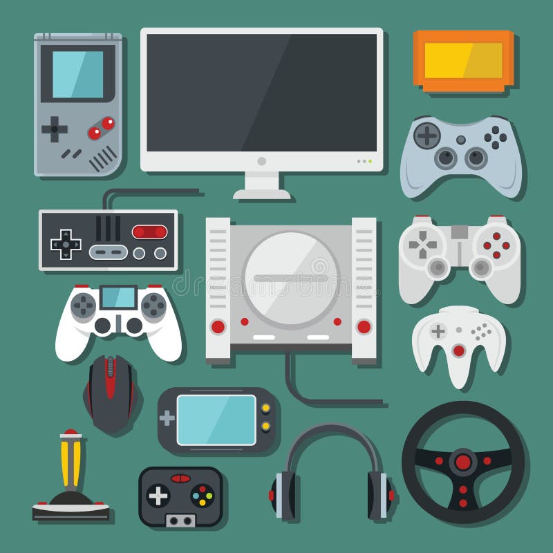 Computer, Digital Video Online Game Console, Game Tools Vector S Stock ...