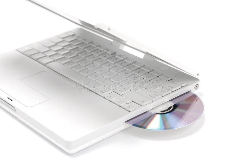 CD in computer disc drive stock photo. Image of digital - 23936234