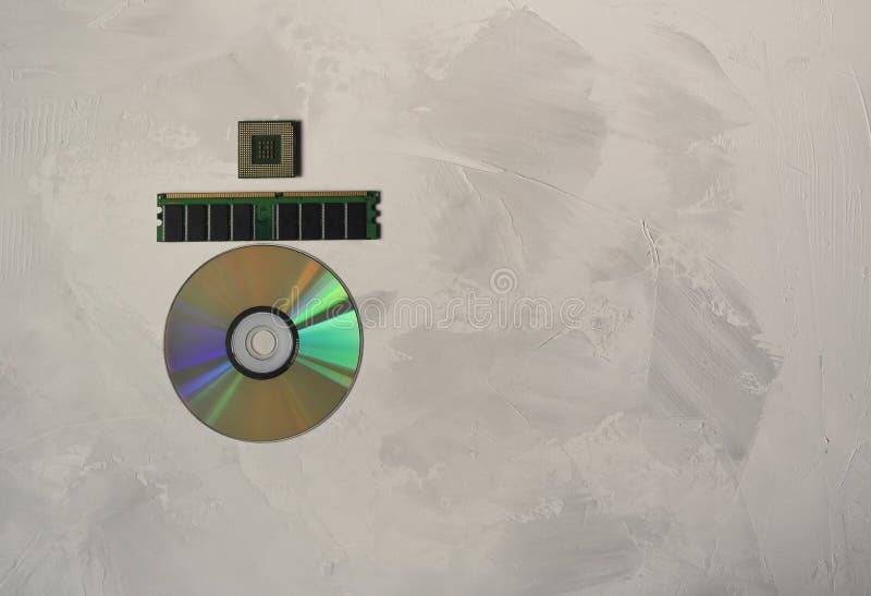 Round Disk and Computer RAM Stock Photo - Image of computer, multi ...