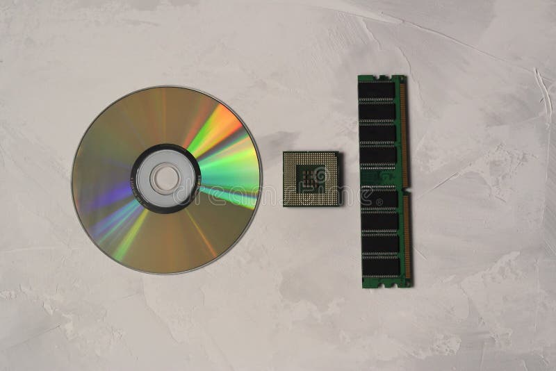 Round Disk and Computer RAM Stock Photo - Image of computer, multi ...