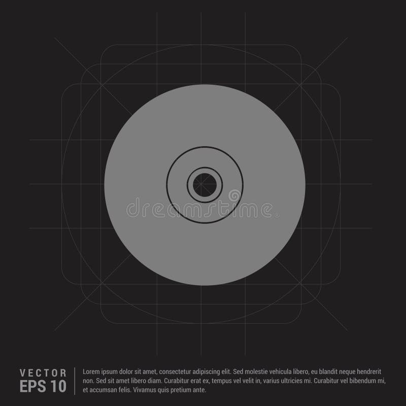 Computer Disk Icon - Black Creative Background Stock Vector ...