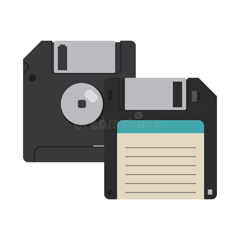 Computer Diskettes Isolated Stock Vector - Illustration of data, reader ...