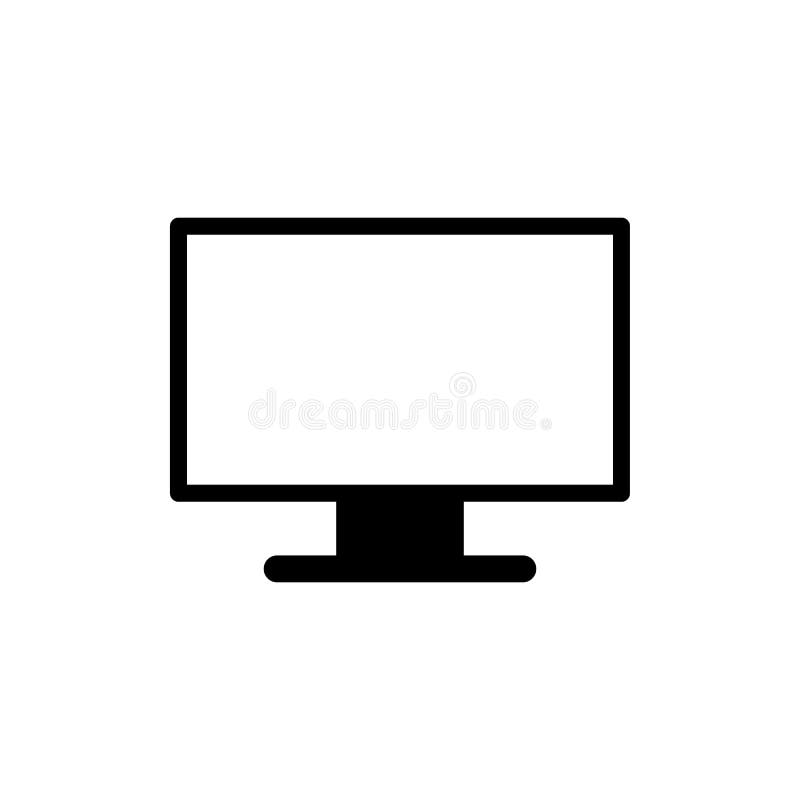 Computer display icon stock illustration. Illustration of sign - 250731116