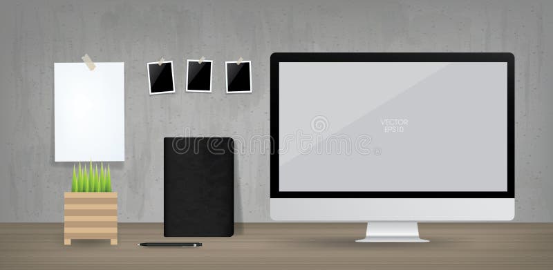 Photography Studio Background with Lighting in White Room Space. Stock ...