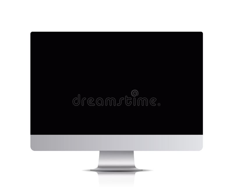 Computer Display with Blank Black Screen. Vector EPS10 Stock Vector ... Computer Display with Blank Black Screen. Vector EPS10 Stock Vector ...