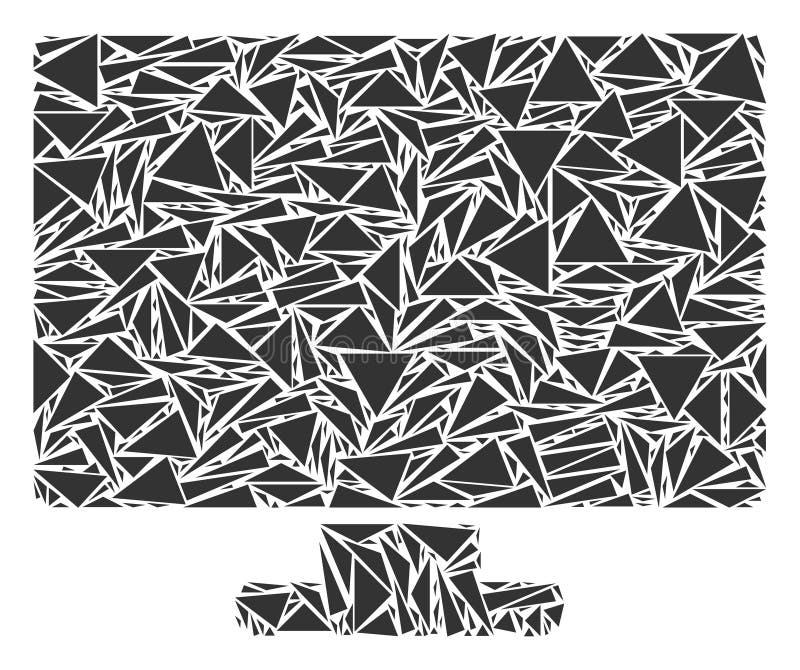 Computer Display Collage of Triangles Stock Vector - Illustration of ...