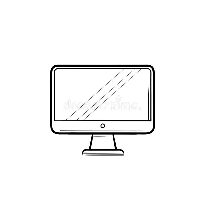 Computer Monitor Hand Drawn Stock Illustrations – 4,805 Computer ...