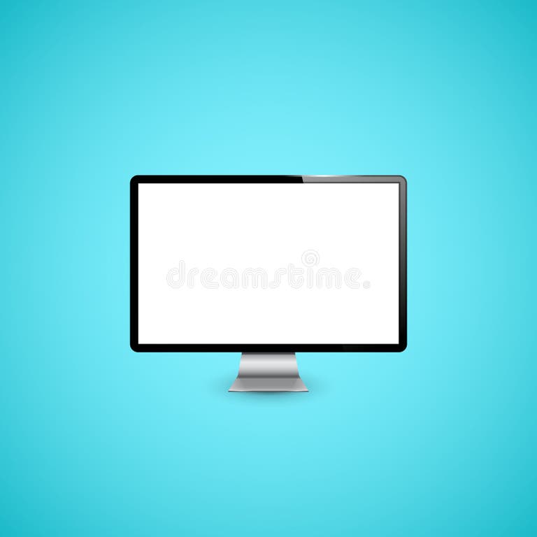 Computer Display Illustration Stock Vector - Illustration of desktop ...