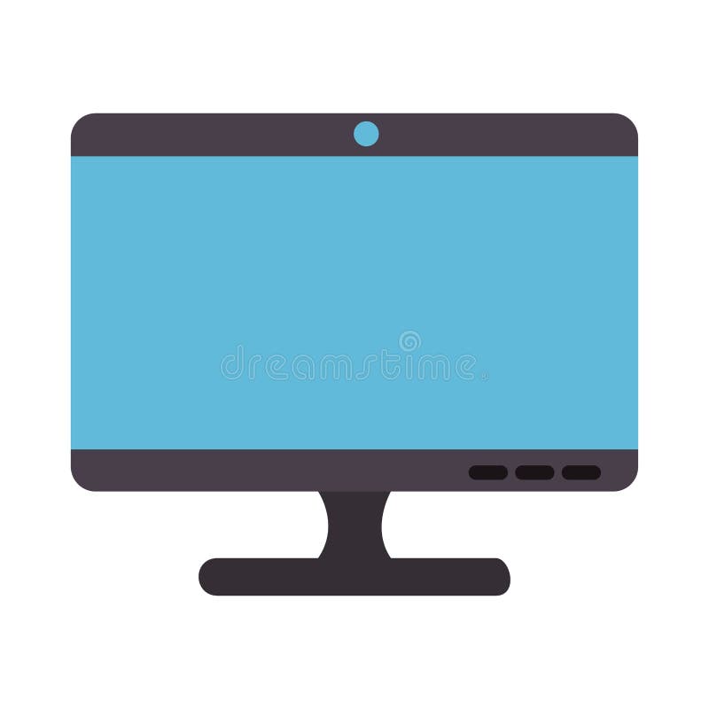 Computer Display Isolated Icon Stock Illustration - Illustration of ...
