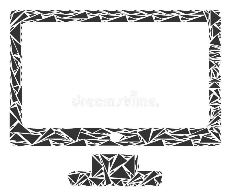 Computer Display Mosaic of Triangles Stock Vector - Illustration of ...