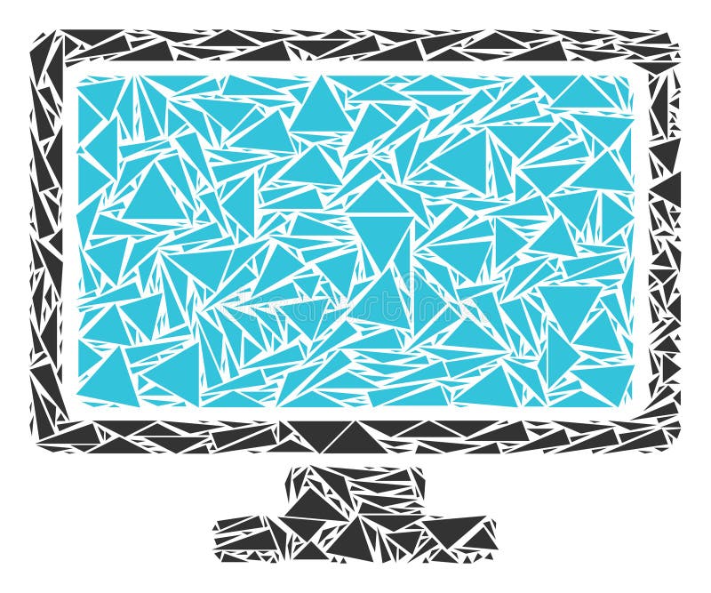 Computer Display Mosaic of Triangles Stock Vector - Illustration of ...