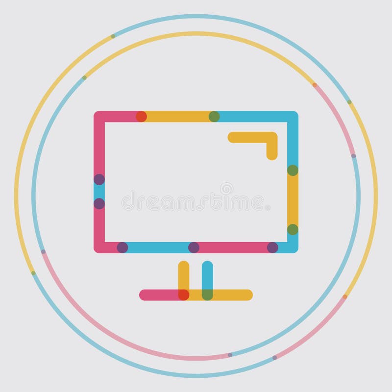 Computer Display. Vector Illustration Decorative Design Stock Vector ...