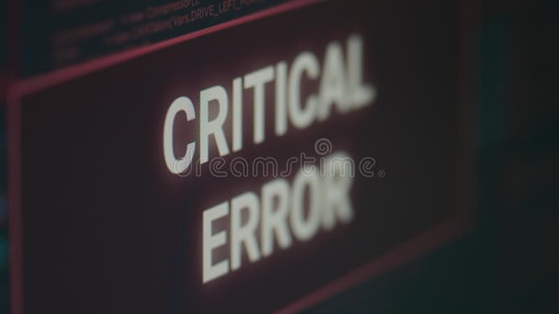 Computer Displaying Critical Error Message Flashing on Screen after ... Computer Displaying Critical Error Message Flashing on Screen after ...