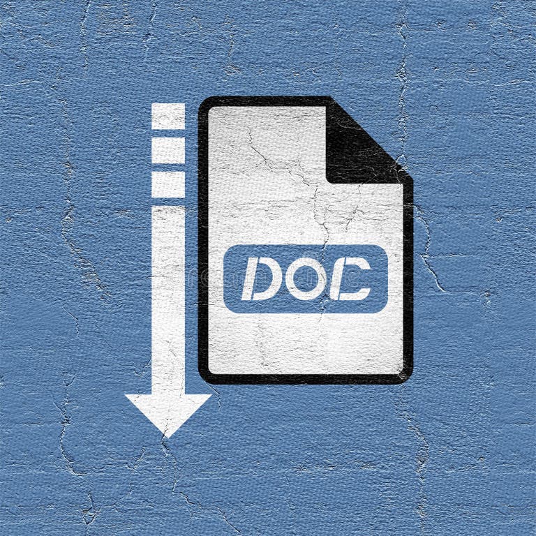 Computer doc file icon stock illustration. Illustration of blue - 97164990