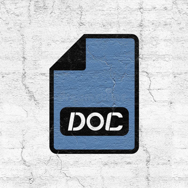 Computer doc file icon stock illustration. Illustration of page - 97412870