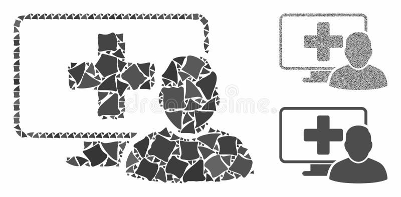 Computer Doctor Composition Icon of Tremulant Items Stock Vector ...