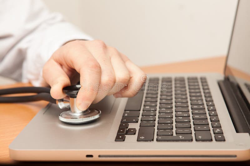 Computer Doctor stock image. Image of computer, stethoscope - 43118871