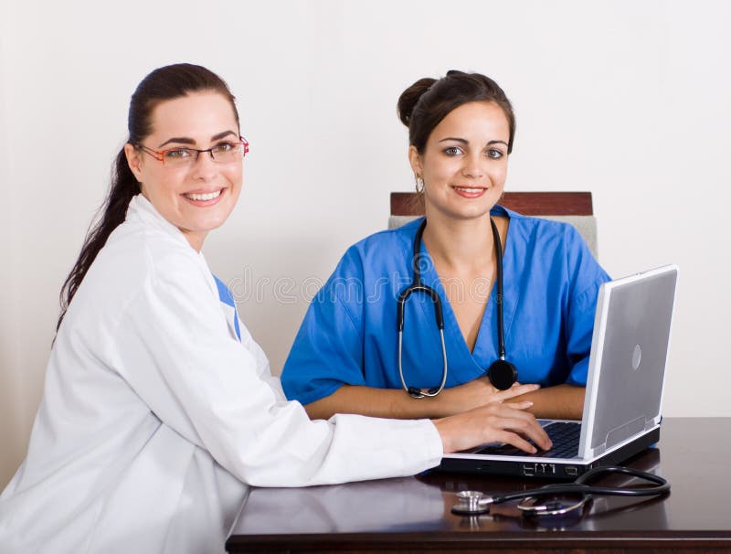 Computer doctors stock image. Image of discuss, colleagues - 9085553