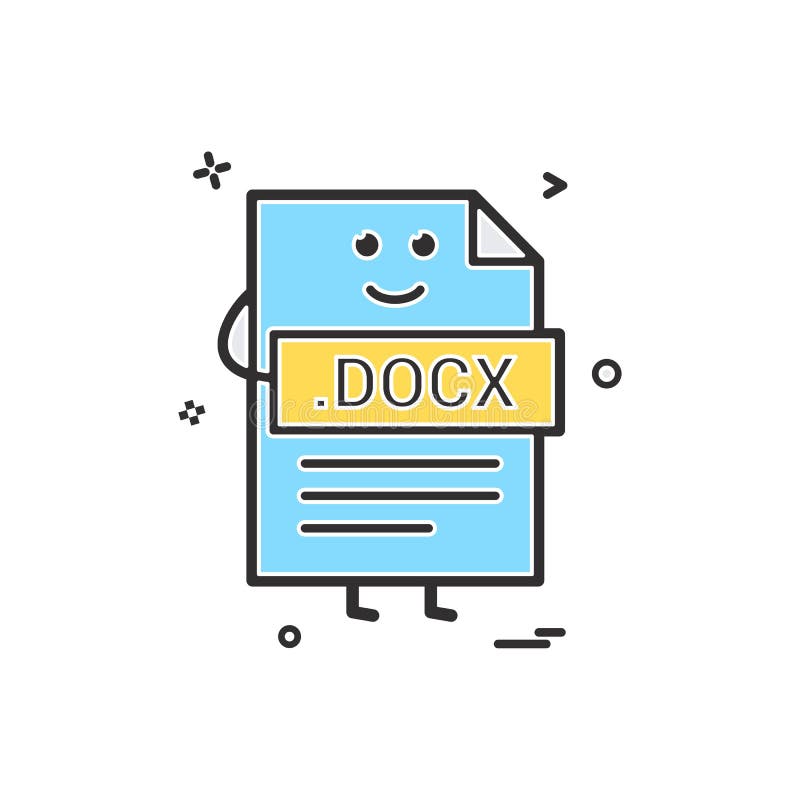 Computer Docx File Format Type Icon Vector Design Stock Vector ...