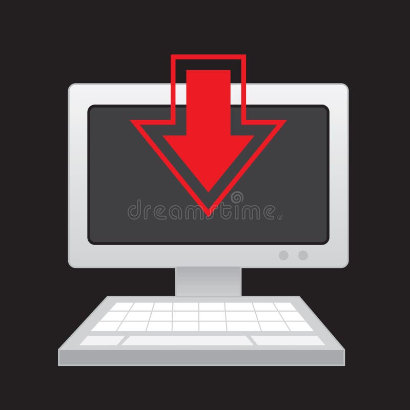 Computer Download Arrow stock vector. Illustration of package - 35210233