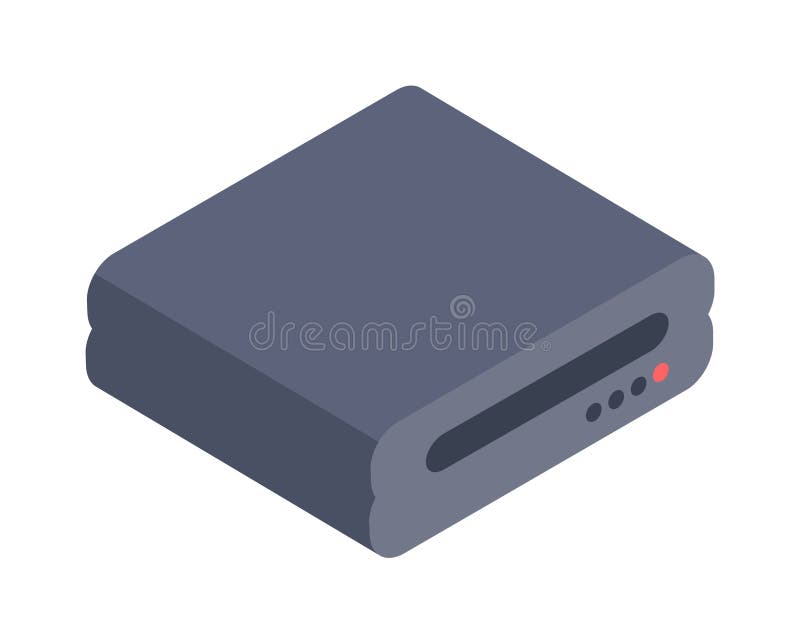 Computer Drive Isometric Icon Vector Illustration. Stock Vector ...
