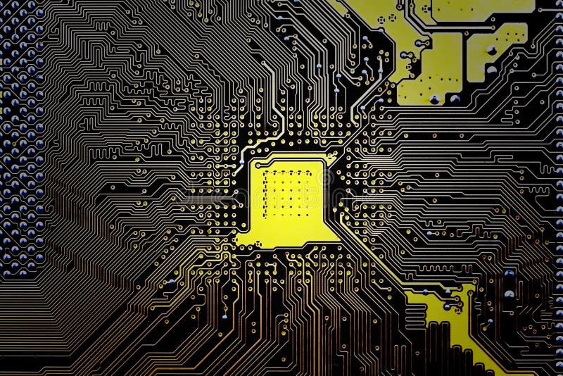 Computer Electronic Circuit. Stock Image - Image of electrical, closeup ...