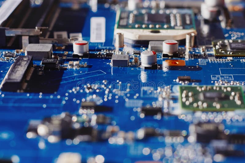 Computer Electronic Circuit Board Stock Image - Image of communication ...