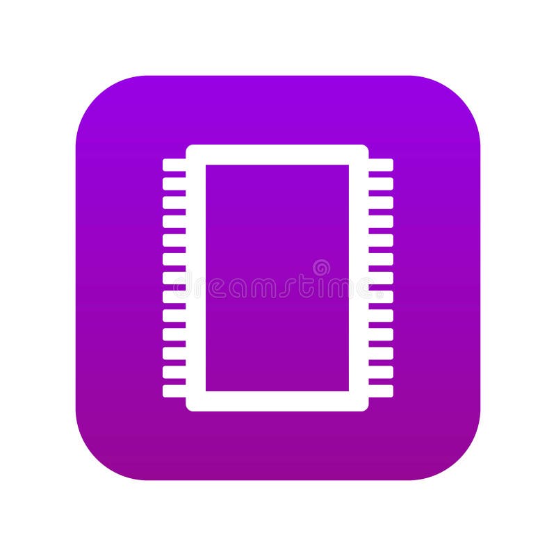 Electronic Circuit Board Icon Digital Purple Stock Vector ...