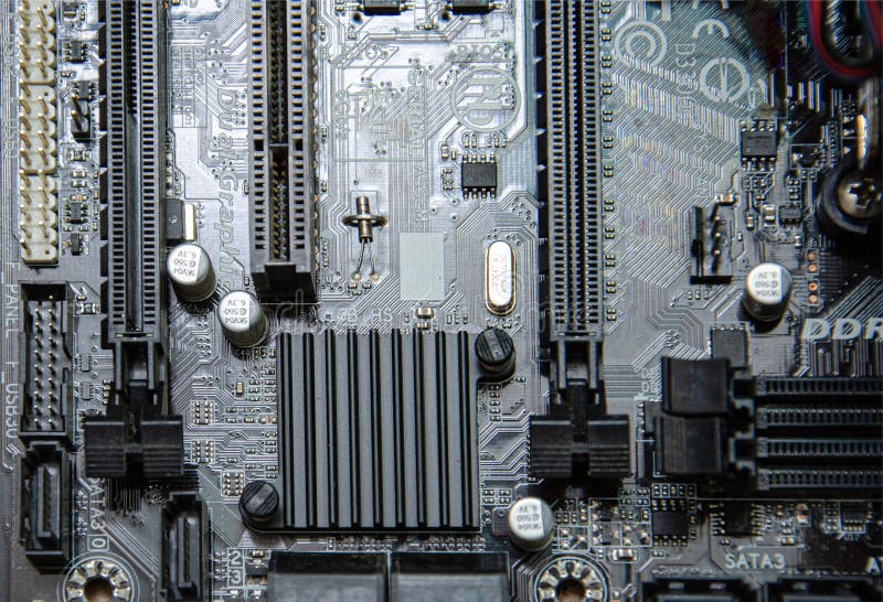 Computer Electronic Circuit Board Motherboard Technology Chip Stock ...