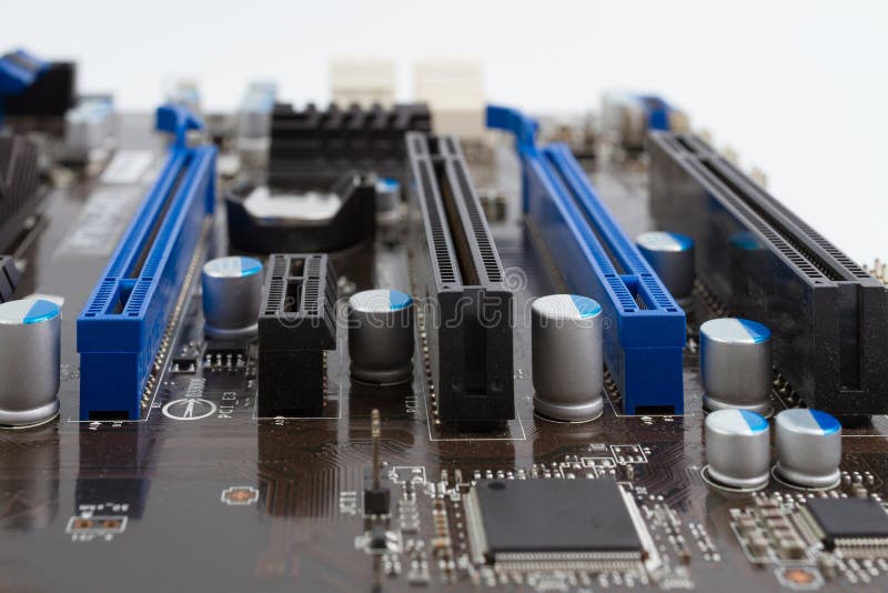 Computer Electronic Circuit Main Board. Stock Image - Image of ...