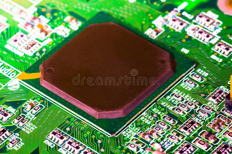 Computer Electronic Components Stock Image - Image of macro, hardware ...